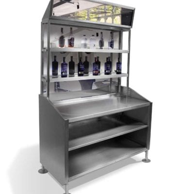 Large Modular Back Bar | All Stainless Steel | The Portable Bar Company