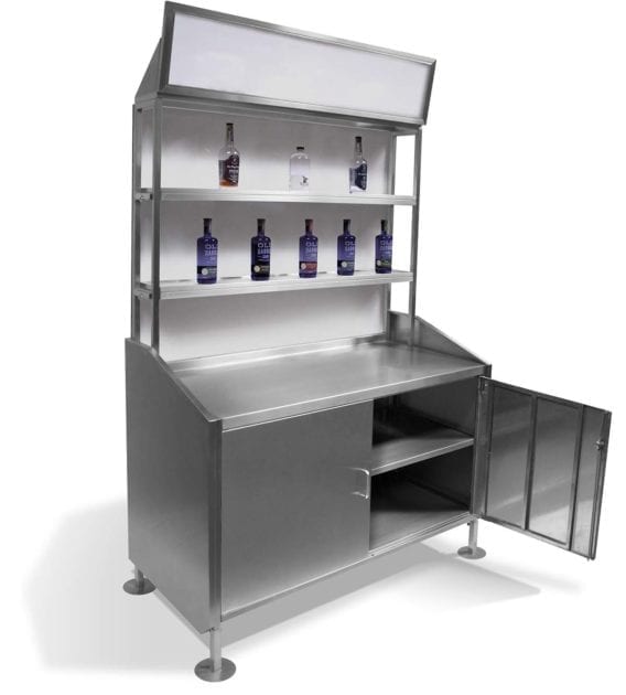 Stainless Steel Modular Back Bar | The Portable Bar Company