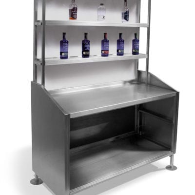 Large Modular Back Bar | All Stainless Steel | The Portable Bar Company