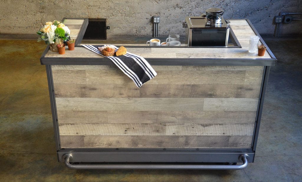 Distressed Portable Coffee Bar - The Portable Bar Company