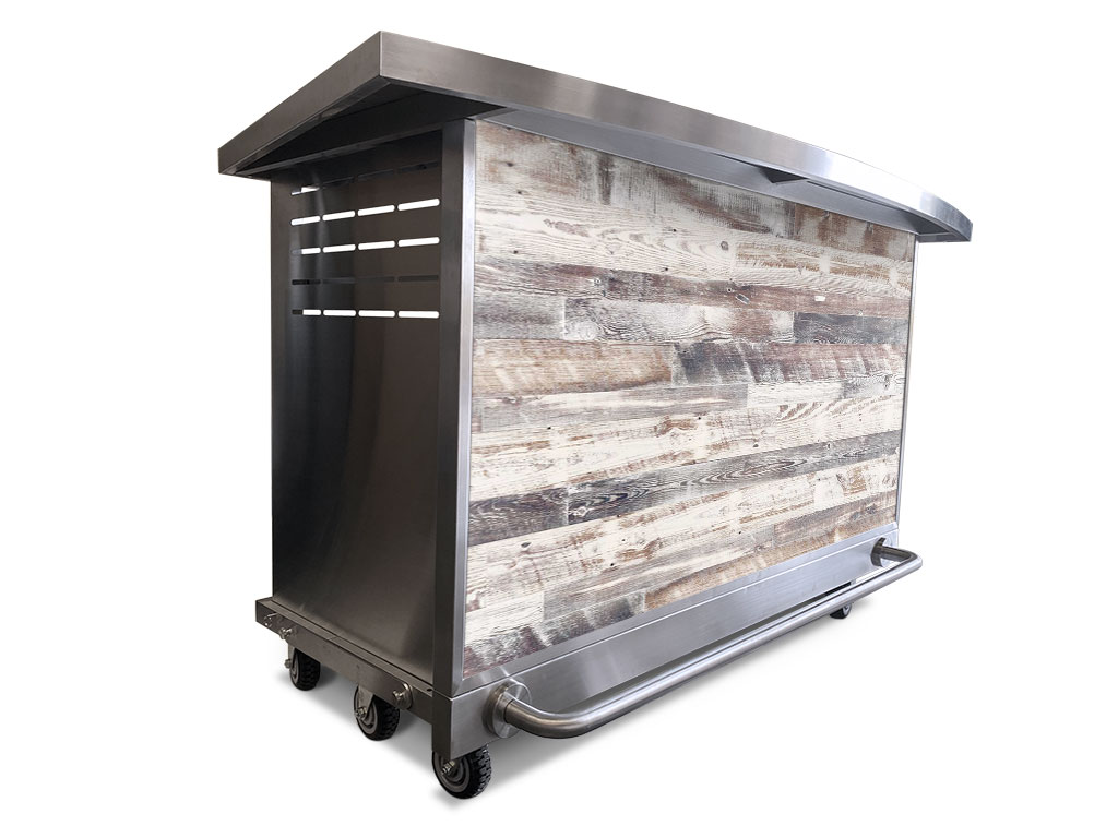 The Portable Bar Company - Curved Counter Heavy Duty Fold & Roll Bar