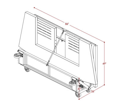 The Portable Bar Company - Curved Counter Stainless Steel Heavy Duty Bar